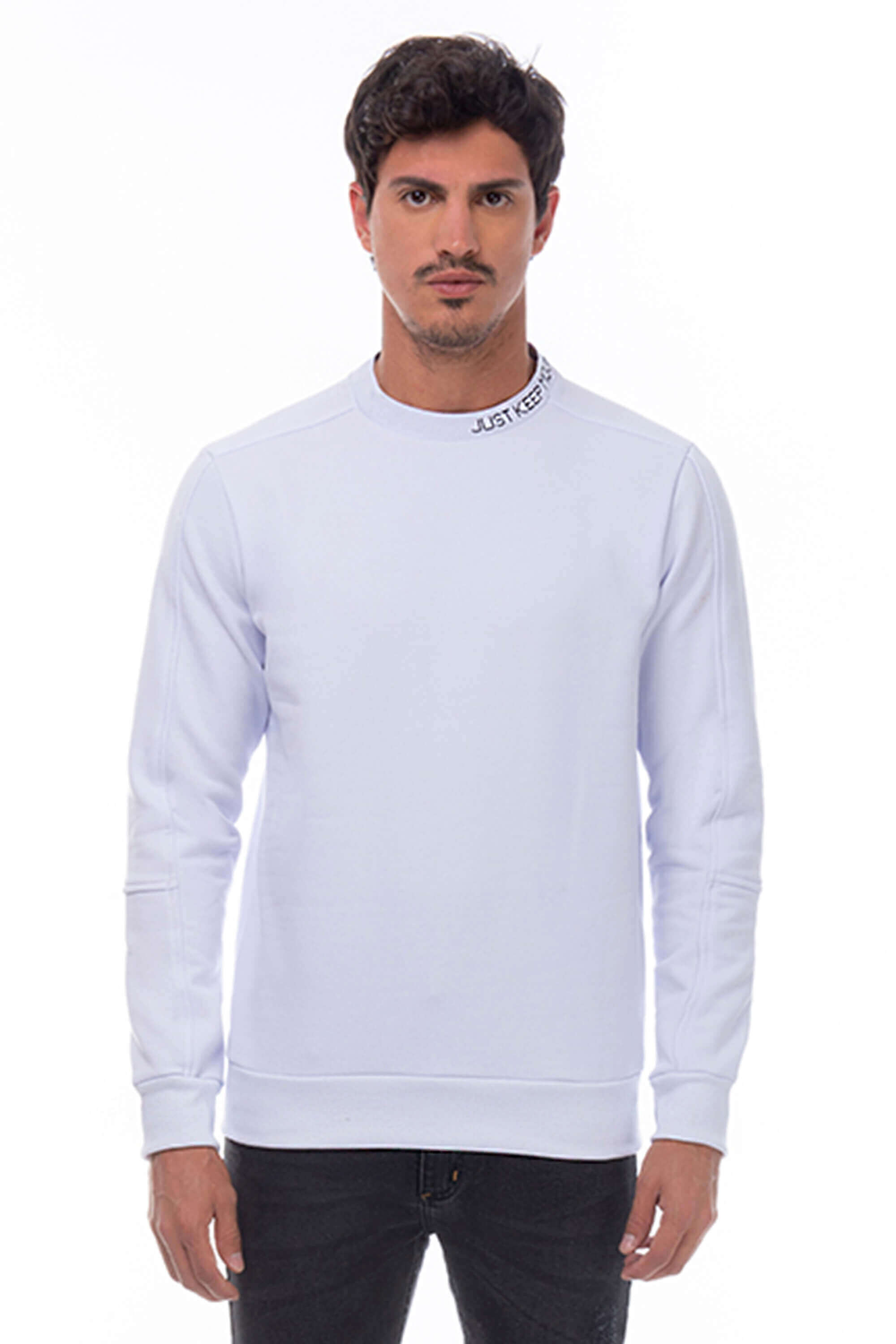 BLUSA MOLETOM KEEP MOVING BRANCO T