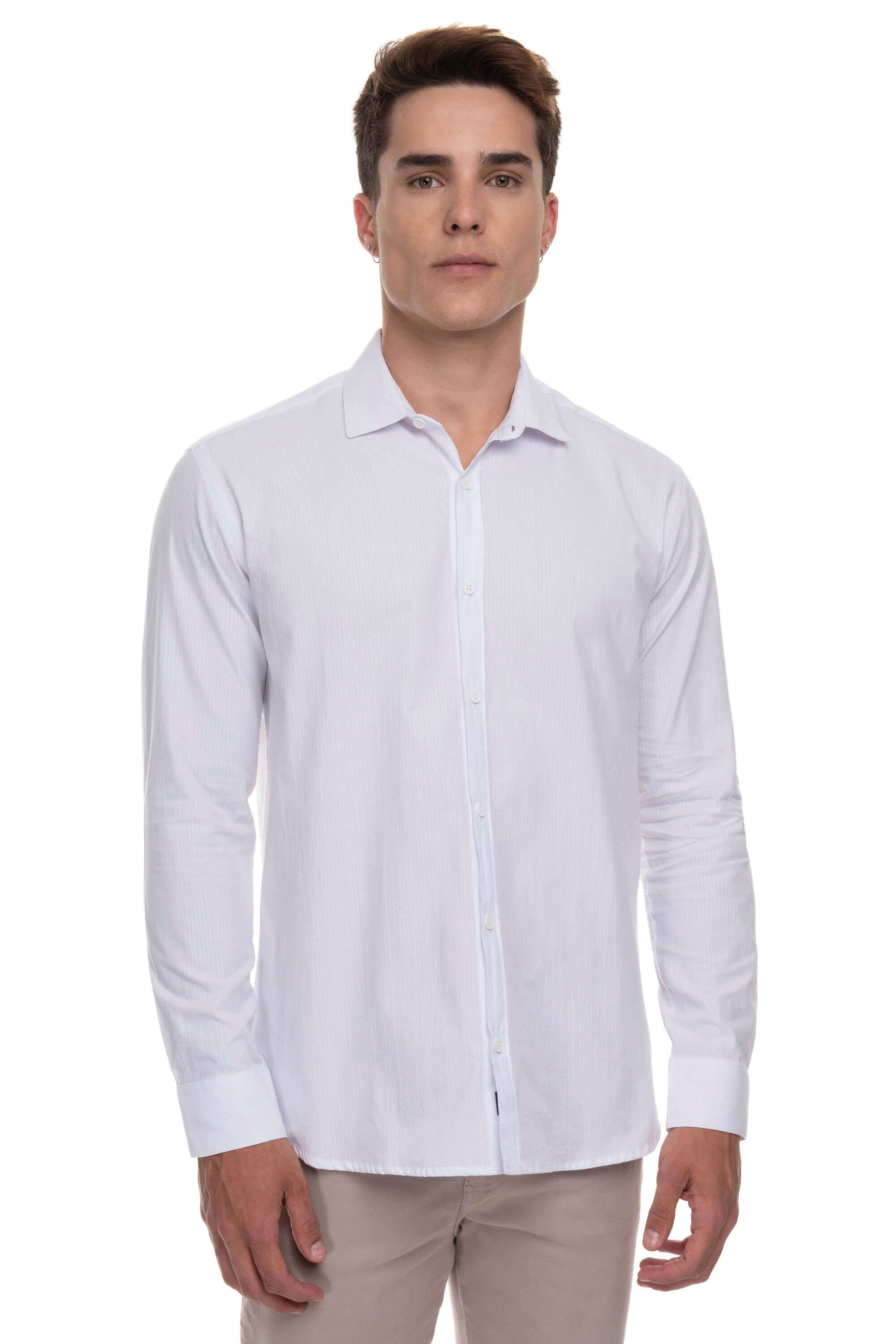 CAMISA M/L SKIP THE IRON BRANCO